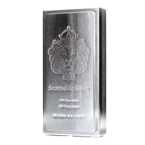 Scottsdale Mint 100oz King Silver Stacker Bar - Gold Silver Naples